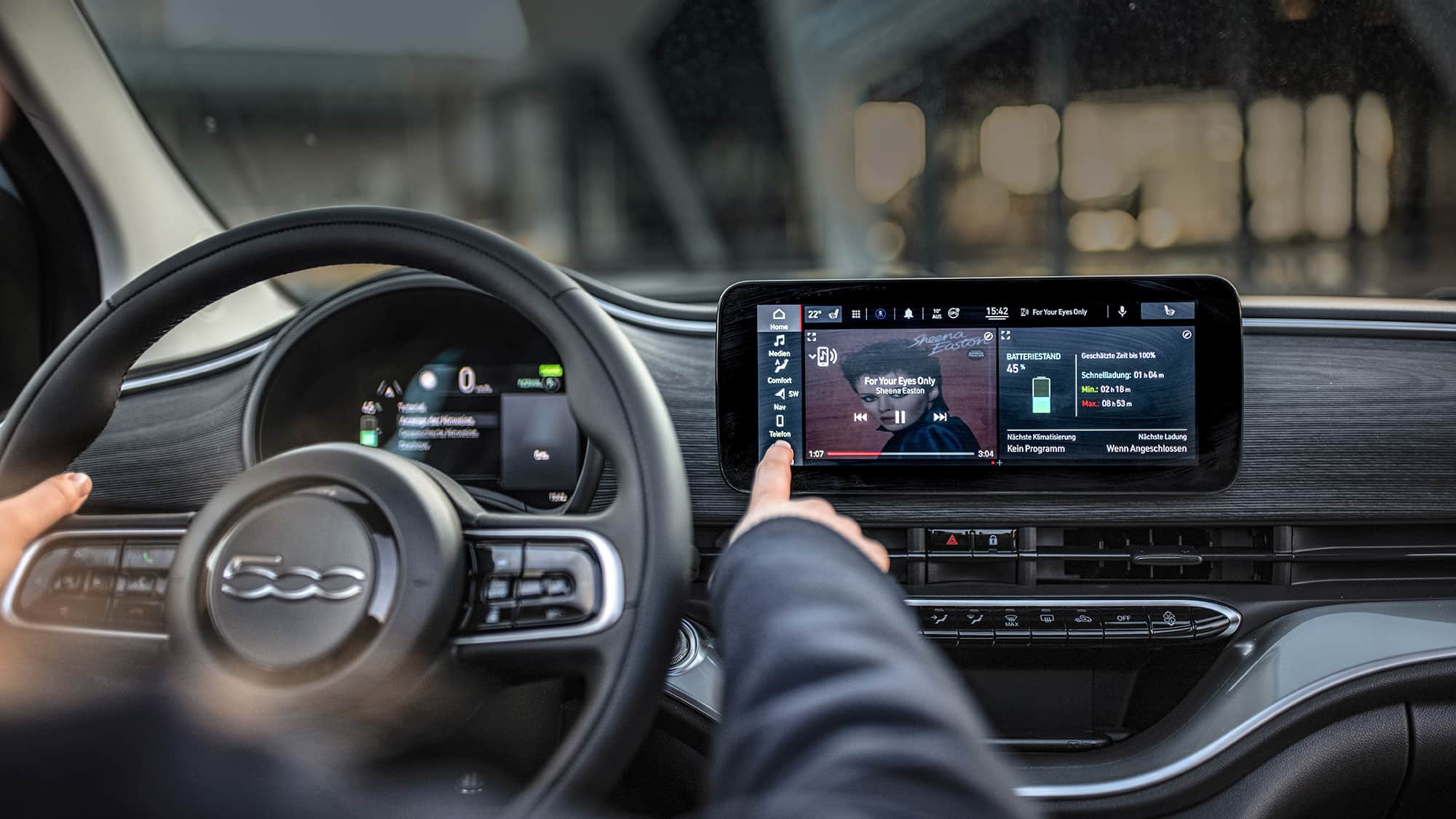 Infotainment-System im neuen Fiat 500