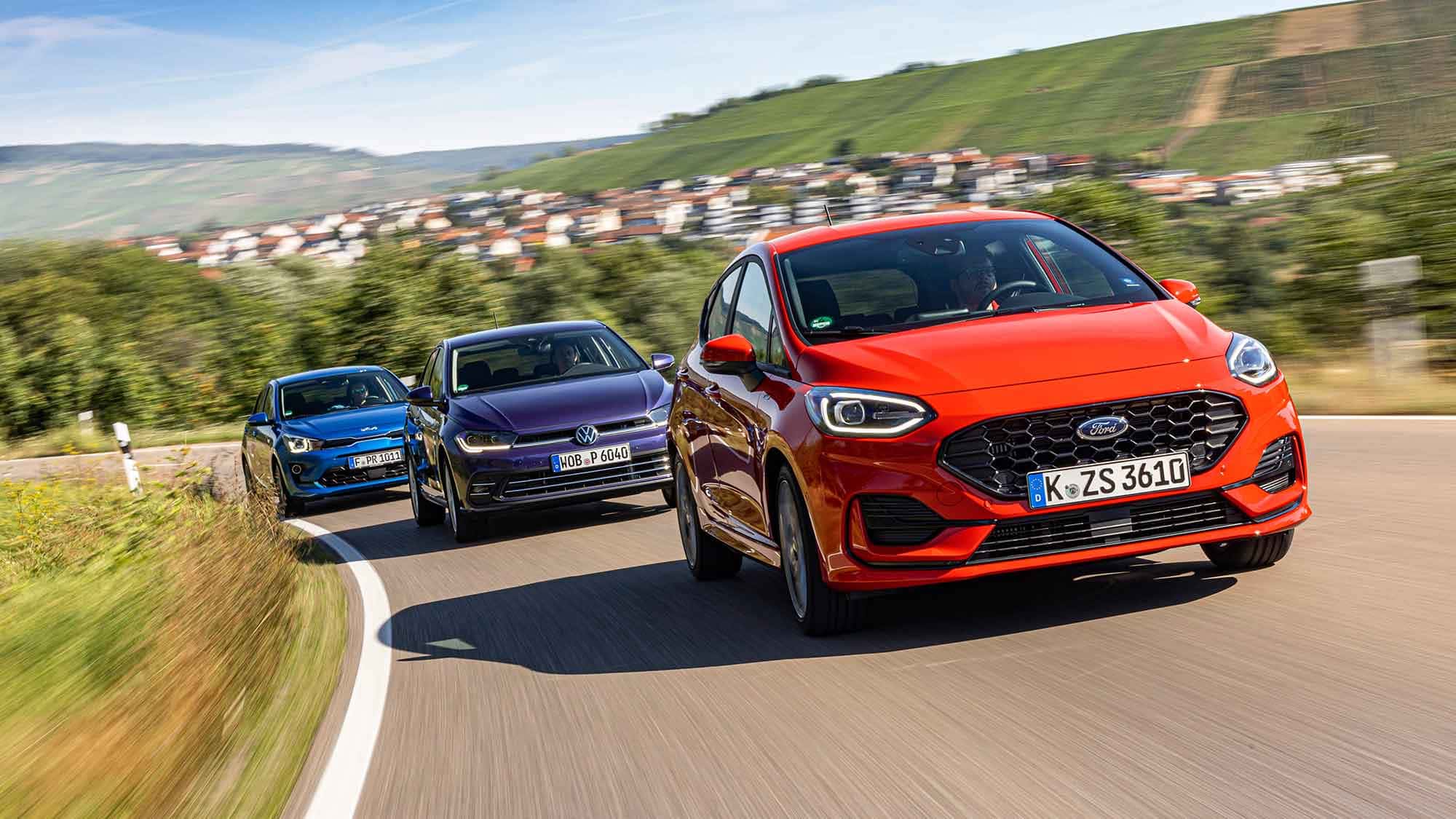 Ford Fiesta, Kia Rio und VW Polo im Test