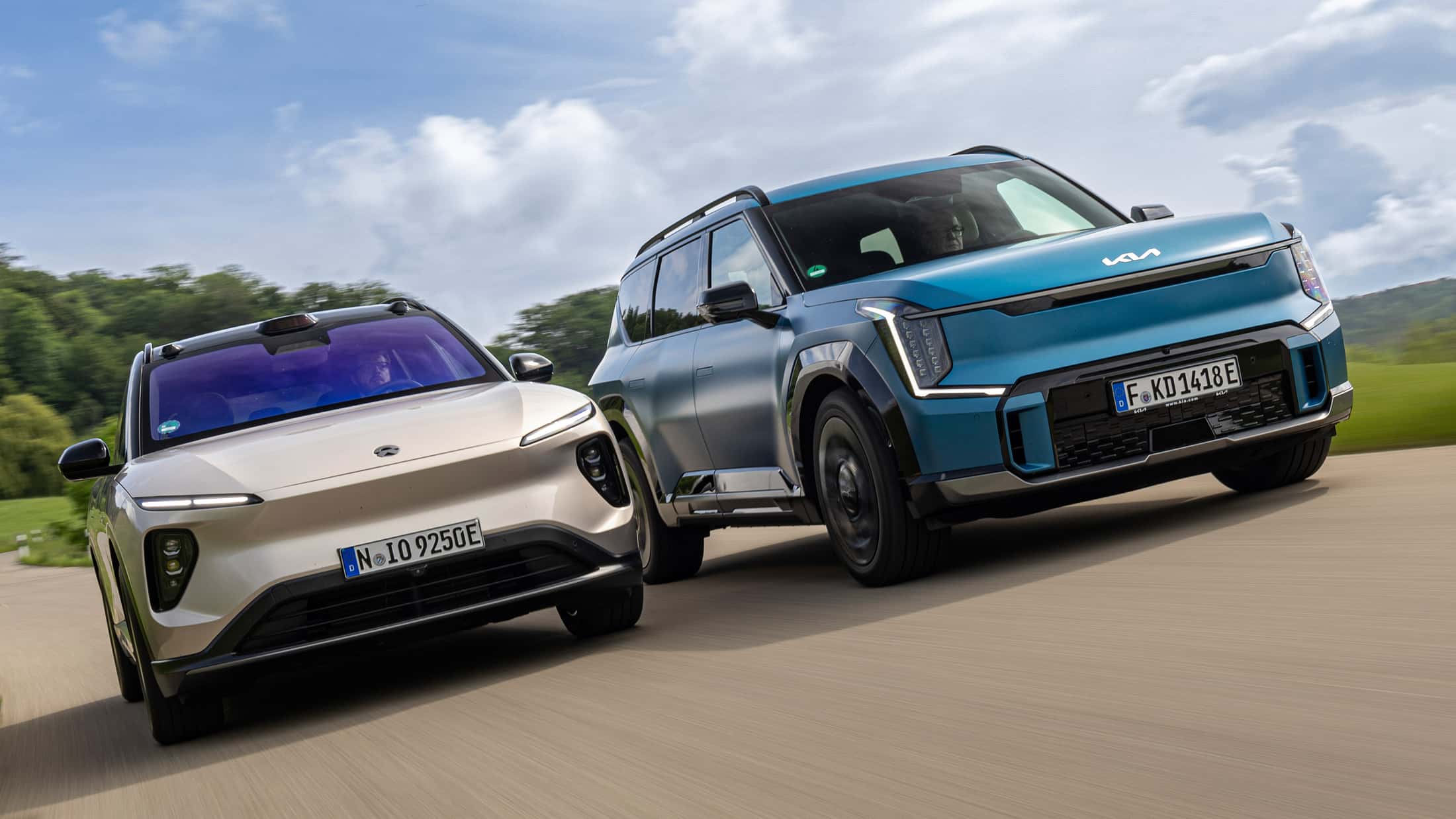 Kia EV9 vs. Nio EL6 im Test: SUV-Duell im der Schwergewichtsklasse