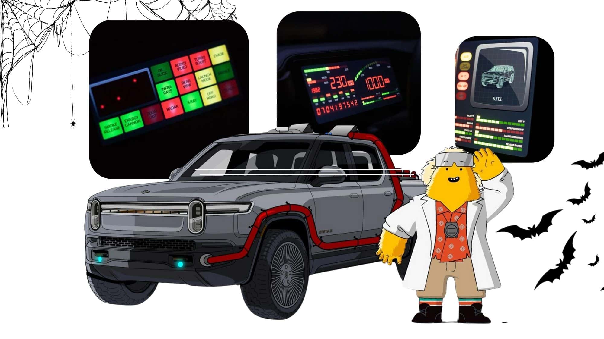Rivian: Halloween-Modus bringt die 80er zurück