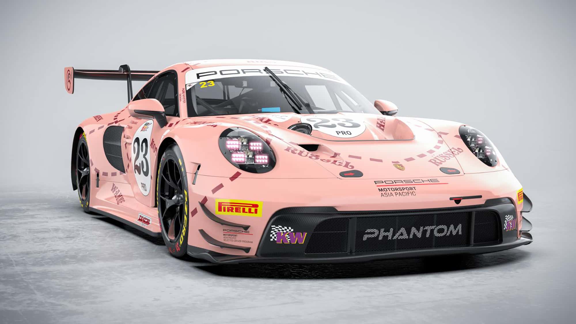 Porsche 911 GT3 R im Schweinchenlook: „Rosa Sau“ verlässt den Stall